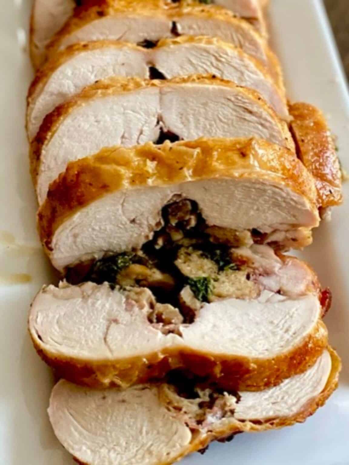 Deboned Whole Chicken With Prosciutto, Spinach, Mushroom and Gruyere ...