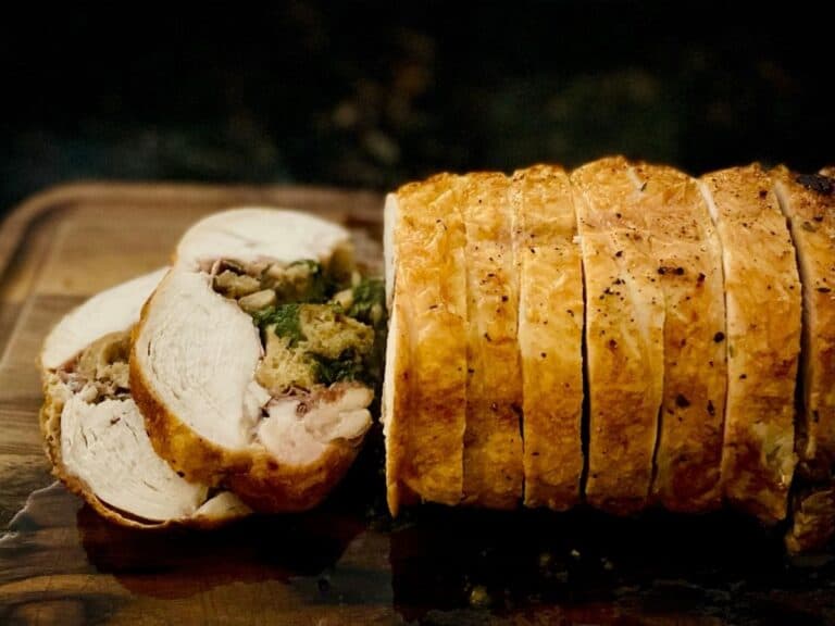 Deboned Whole Chicken With Prosciutto, Spinach, Mushroom and Gruyere ...