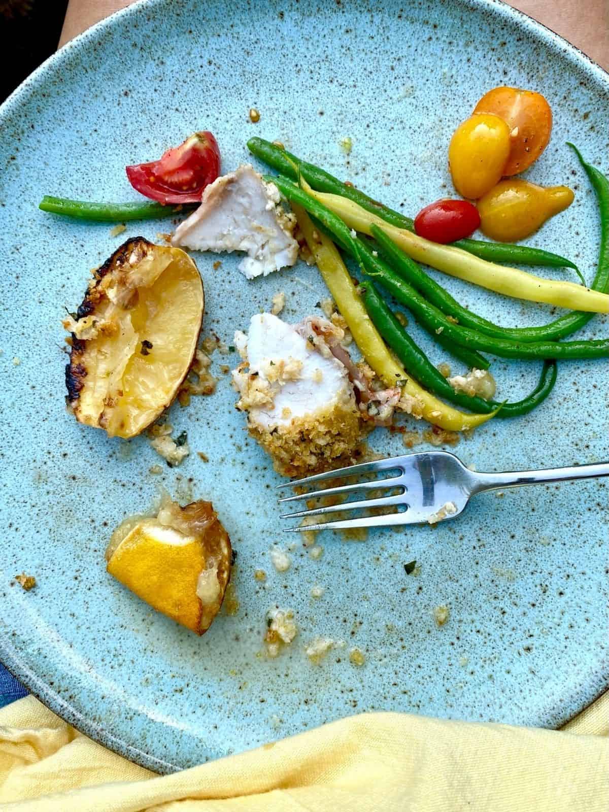 Crunchy Lemon-Herb Baked Rockfish • Breathing And Cooking