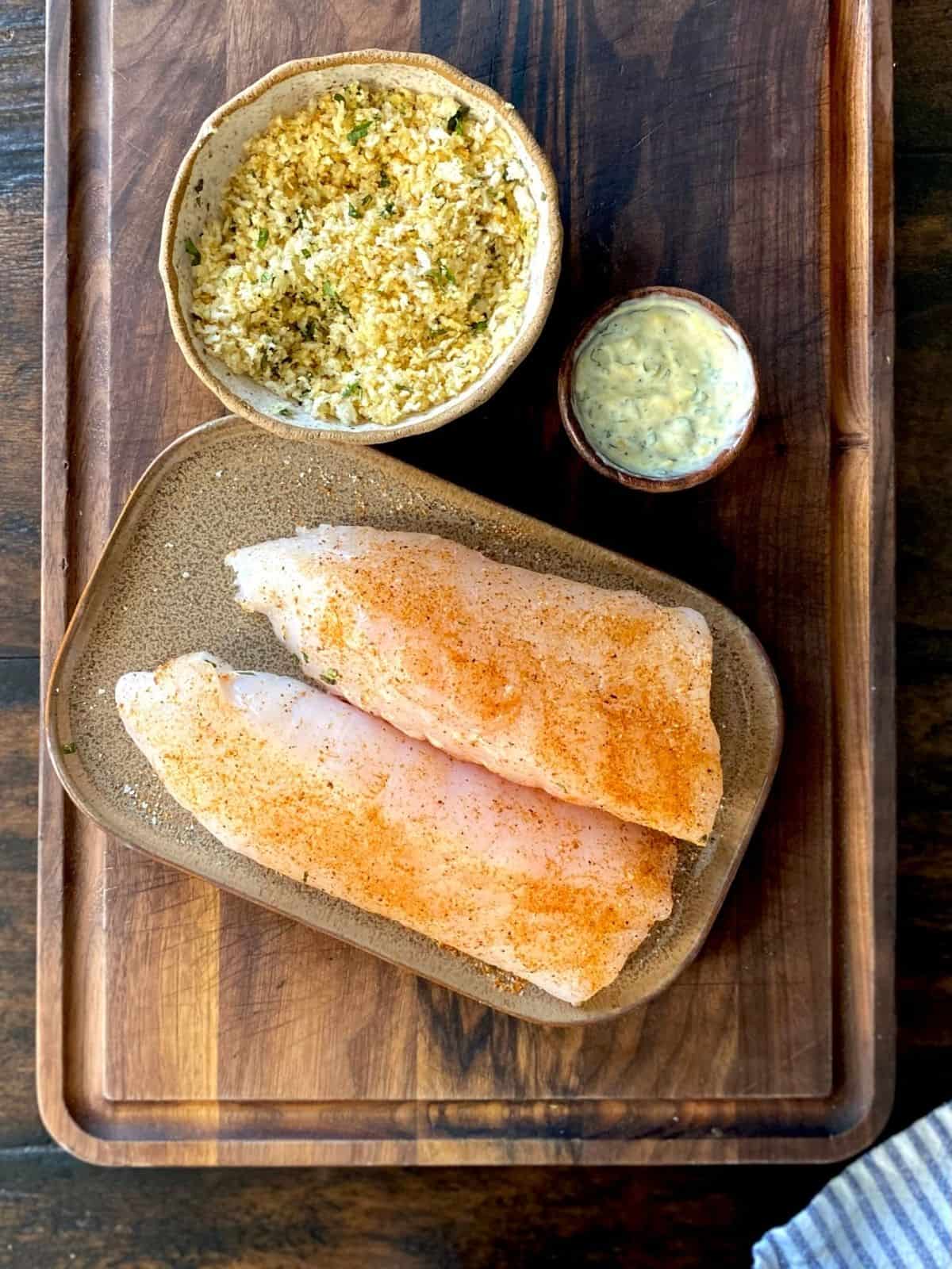 Crunchy Lemon-Herb Baked Rockfish • Breathing And Cooking