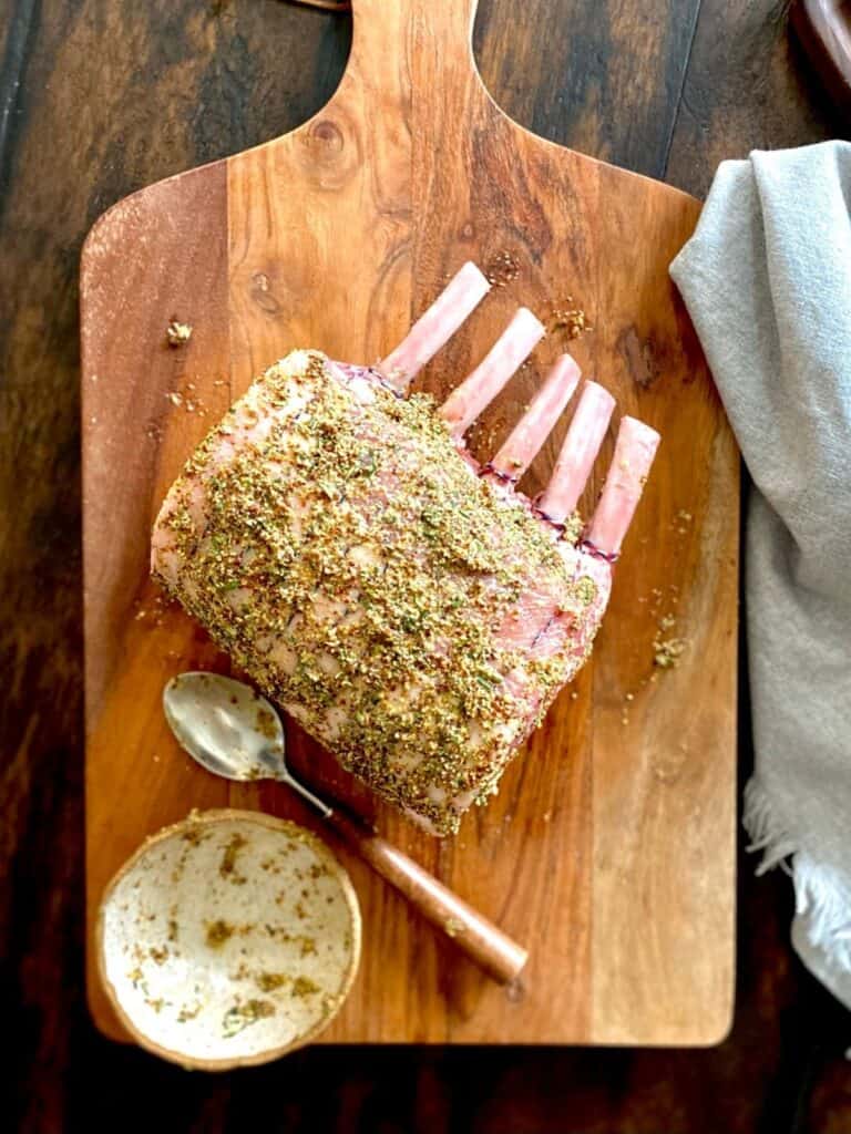 Herb Crusted Pork Rib Roast • Breathing And Cooking