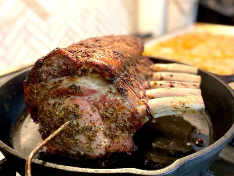 Herb Crusted Pork Rib Roast • Breathing And Cooking