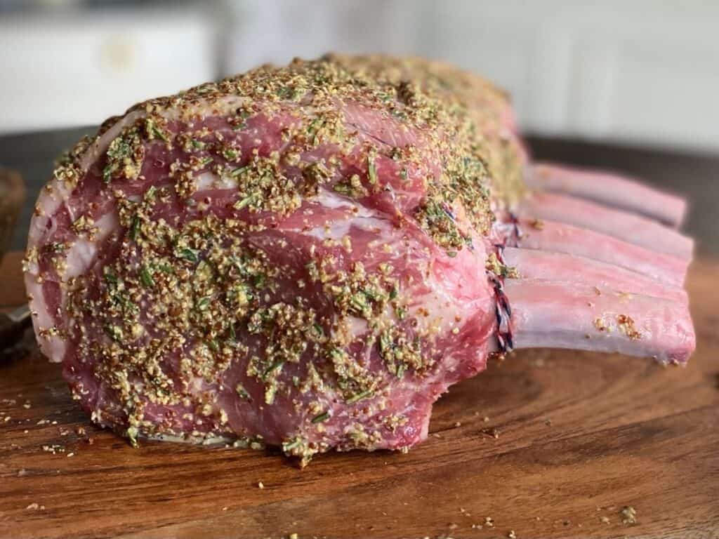 Herb Crusted Pork Rib Roast • Breathing And Cooking
