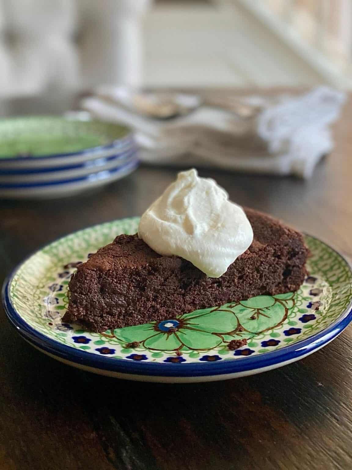 Almost Flourless Bittersweet Chocolate Cake • Breathing And Cooking