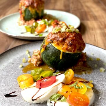 Cheeseburger Stuffed Eight Ball Zucchini • Breathing And Cooking