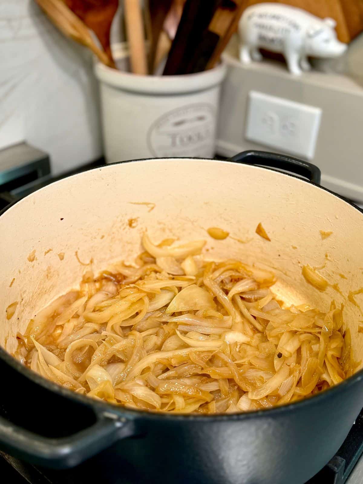 Cider Braised Pork With Golden Onions • Breathing And Cooking